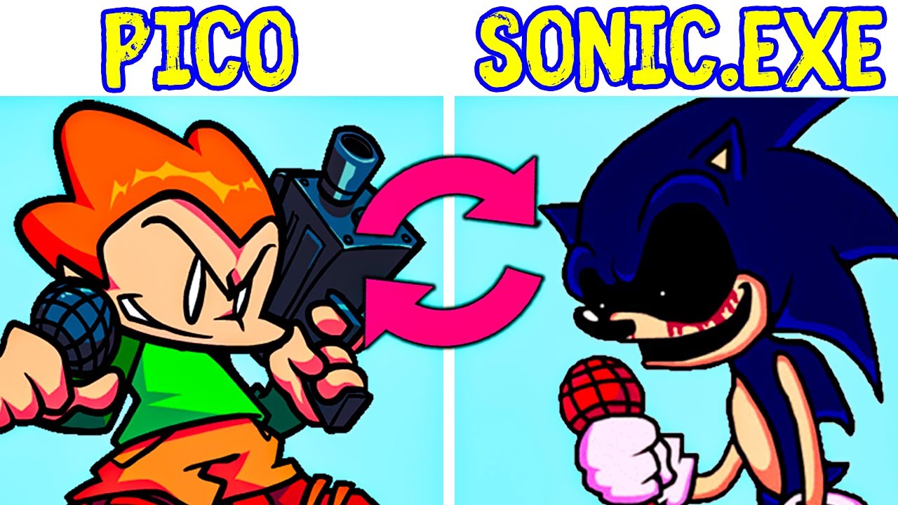Sonic.Exe + Pico = Piconic.Exe? FNF Swap Characters (Friday Night ...
