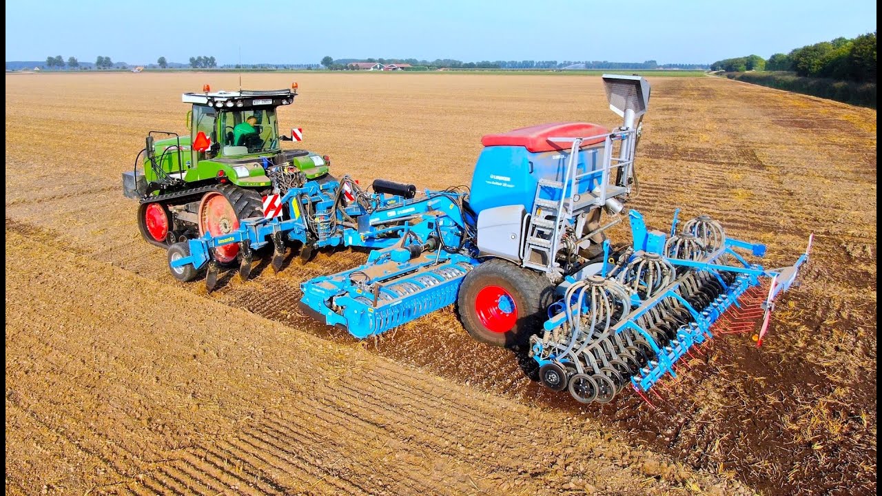 Subsoiling & Sowing Cover Crop | FENDT MT943 vario + Lemken Solitair 25 ...