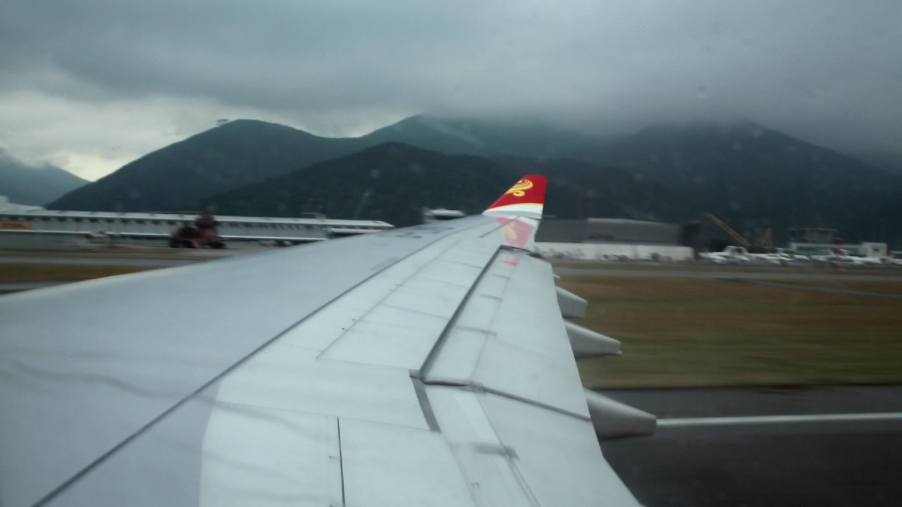 Rainy Hong Kong Departure With ATC (HD) - YouTube