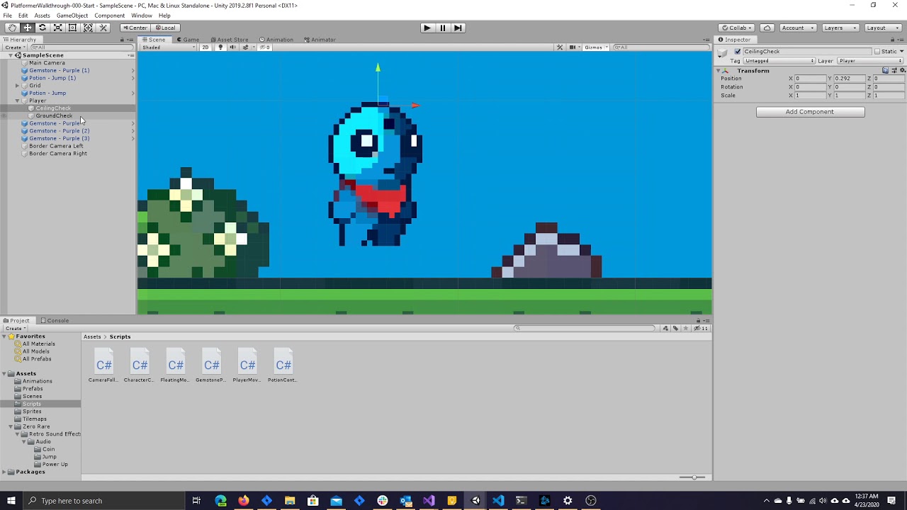 Unity 2019 Platformer Tutorial 010 - Fixing the Jump Glitch - YouTube