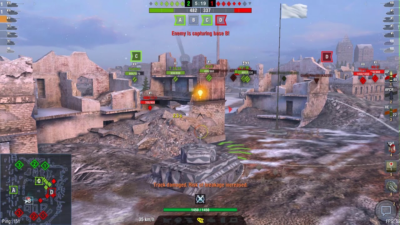 World Of Tank Blitz Tiger I - YouTube