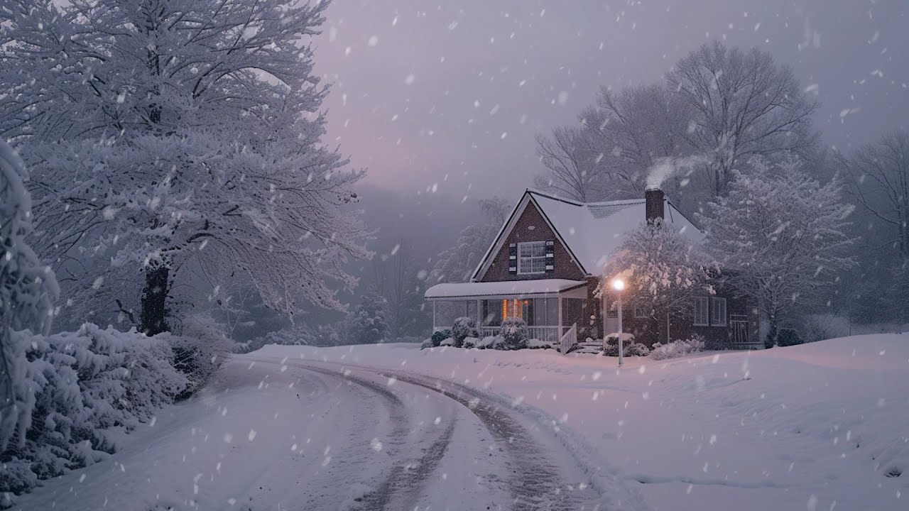 Stormy Winter Night: Relaxing Blizzard White Noise | Howling Wind ...