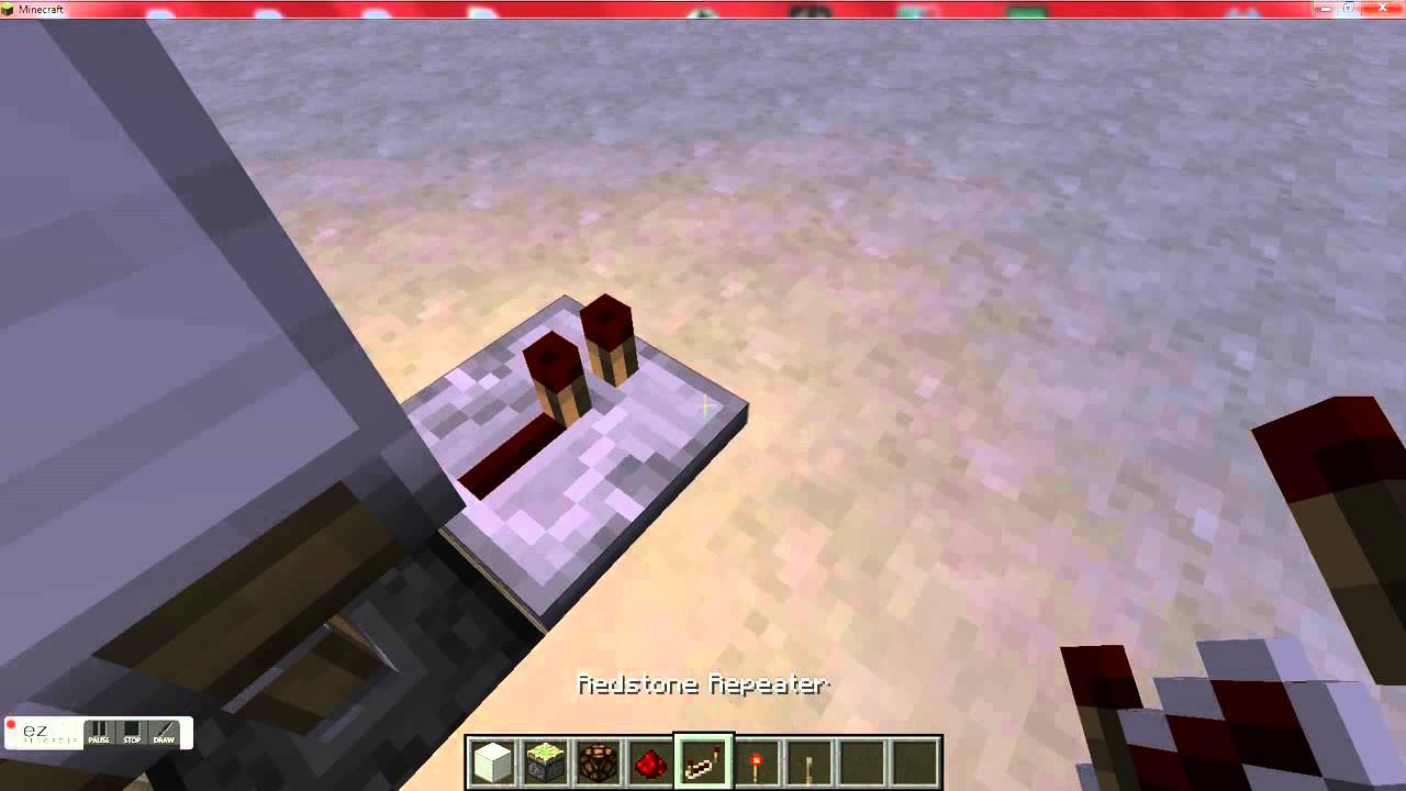 How to make a lever signal into a button Minecraft 1.5.2 - YouTube