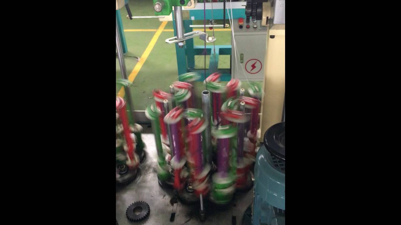 16 spindle wire and cable braiding machine - YouTube