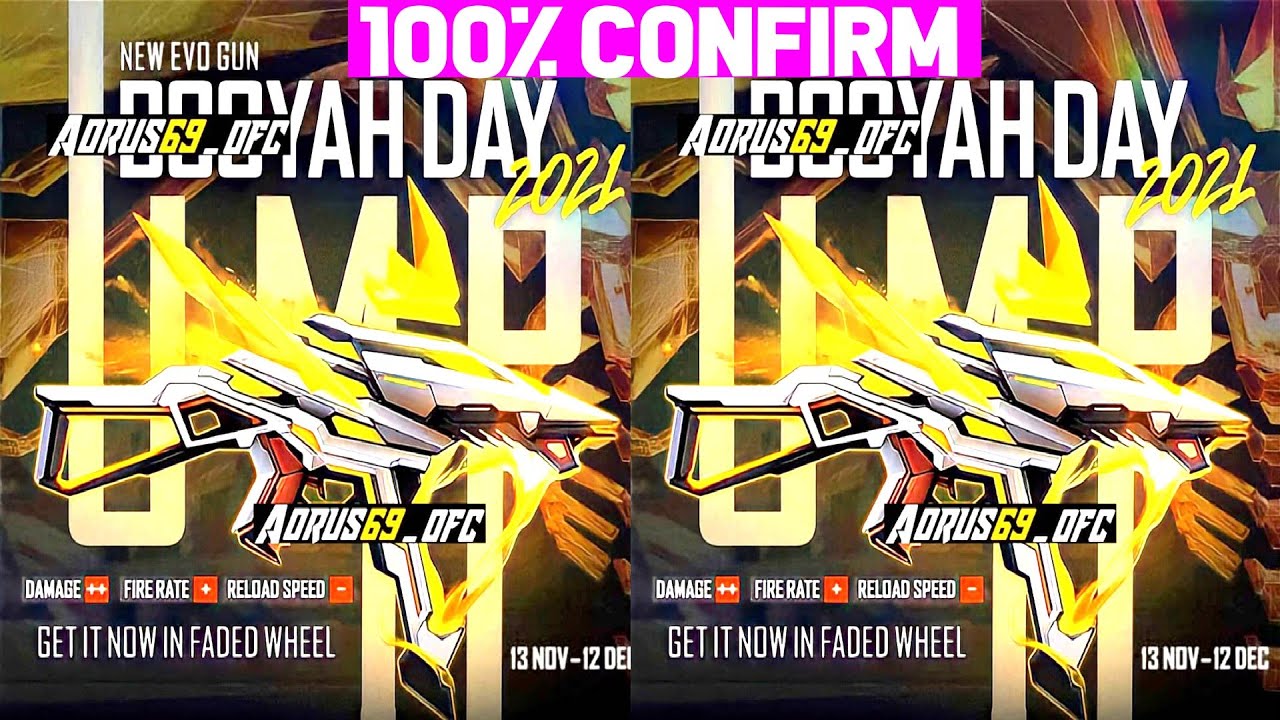 100% confirm date New Evolution Booyah Day ump 2021 Ump Skin Attributes ...