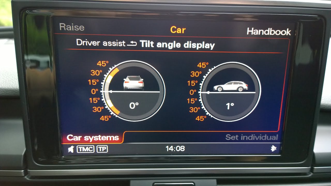 Audi A6 Allroad, MY2012 - how does tilt angle display work - kako ...