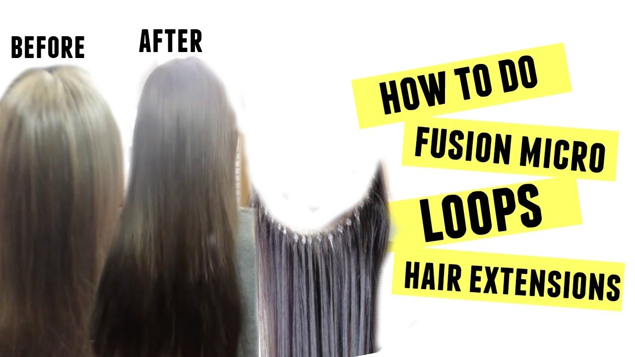 How to do fusion micro loops hair extensions - YouTube