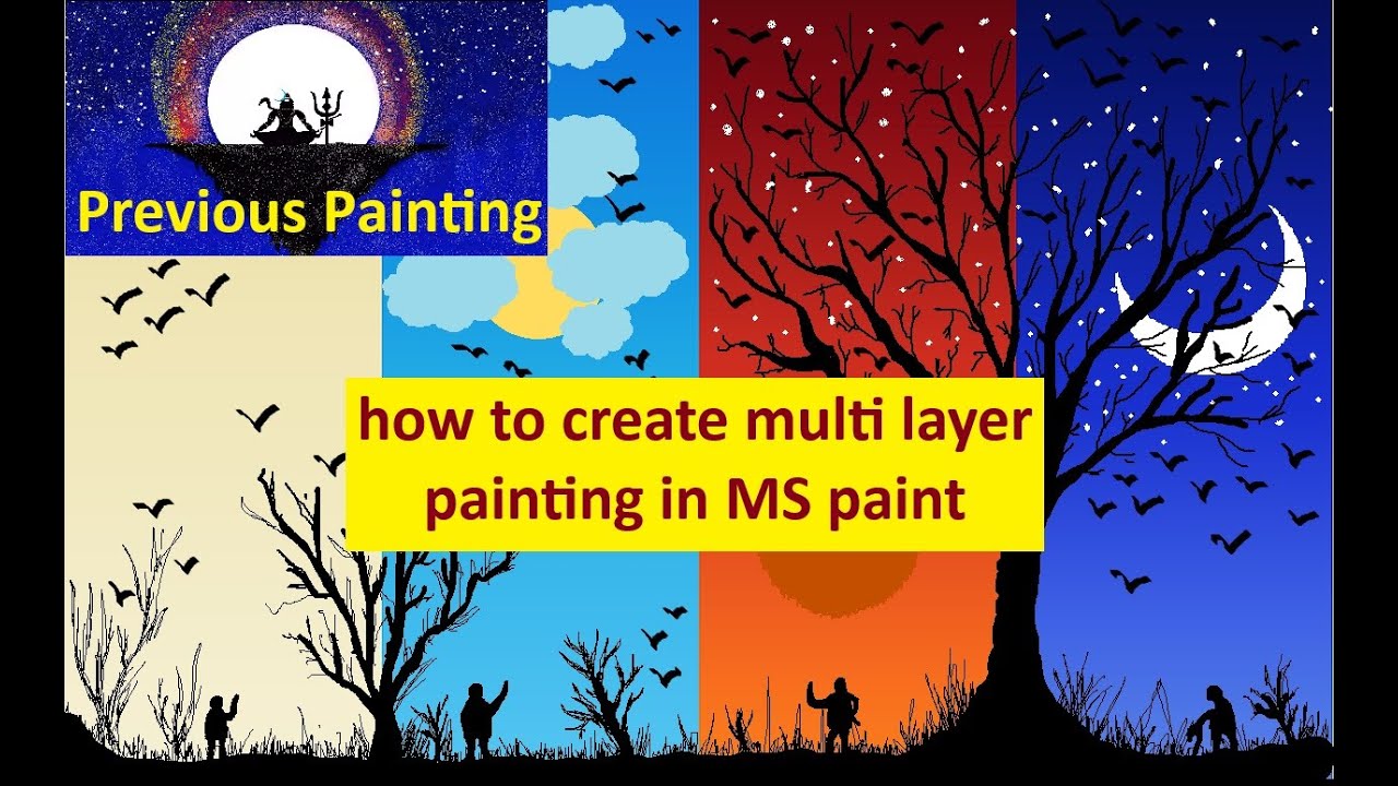 how to create multi layer painting in ms paint || PRS ACADEMY ...