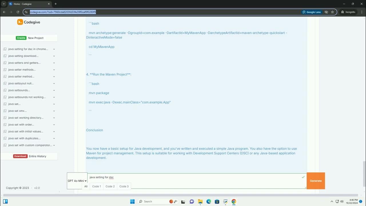 java setting for dsc - YouTube