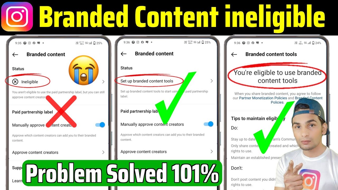 How To Enable Branded Content On Instagram | Instagram Branded Content Problem - YouTube