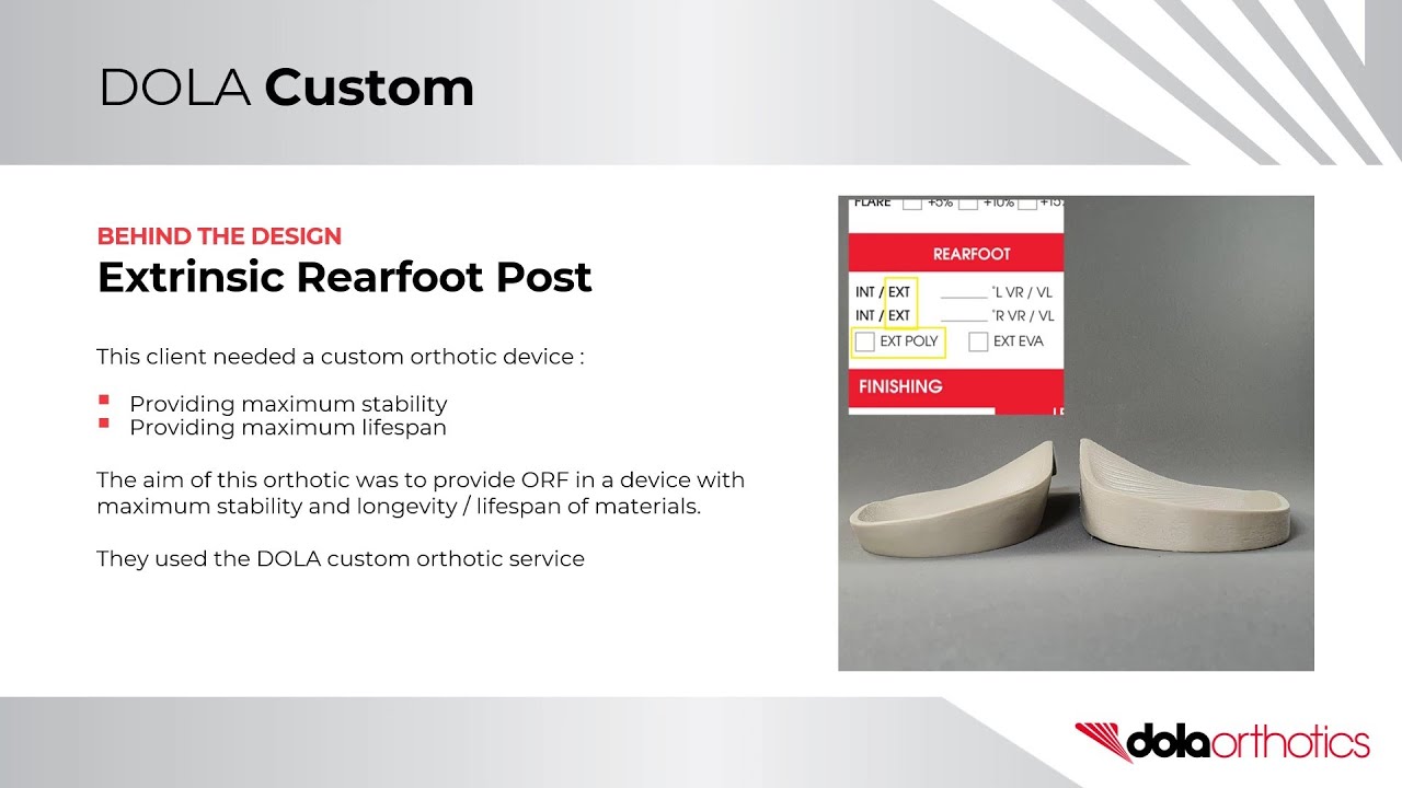 Extrinsic Rearfoot Post DOLA Orthotics Orthotips - YouTube