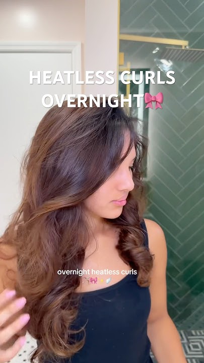 this is how I get the perfect heatless curls overnight🎀 #hairstyle #heatlesshairstyles #ytshorts ...