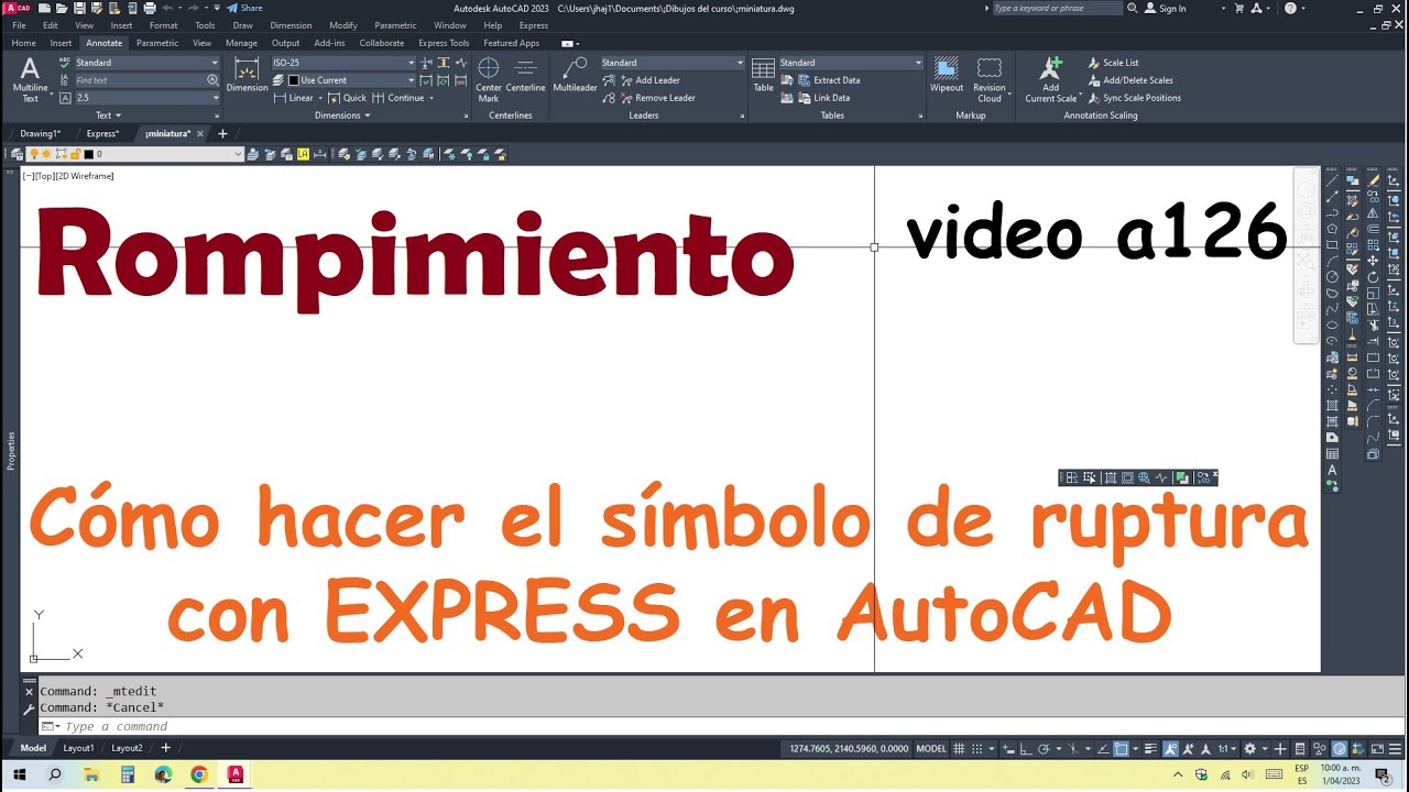 Hacer el símbolo de ruptura con EXPRESS en AutoCAD - YouTube