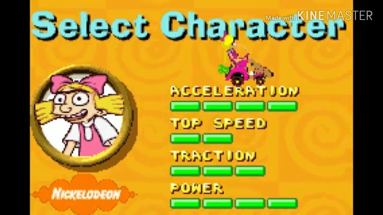 Nicktoons racing gameboy advance Character Select - YouTube