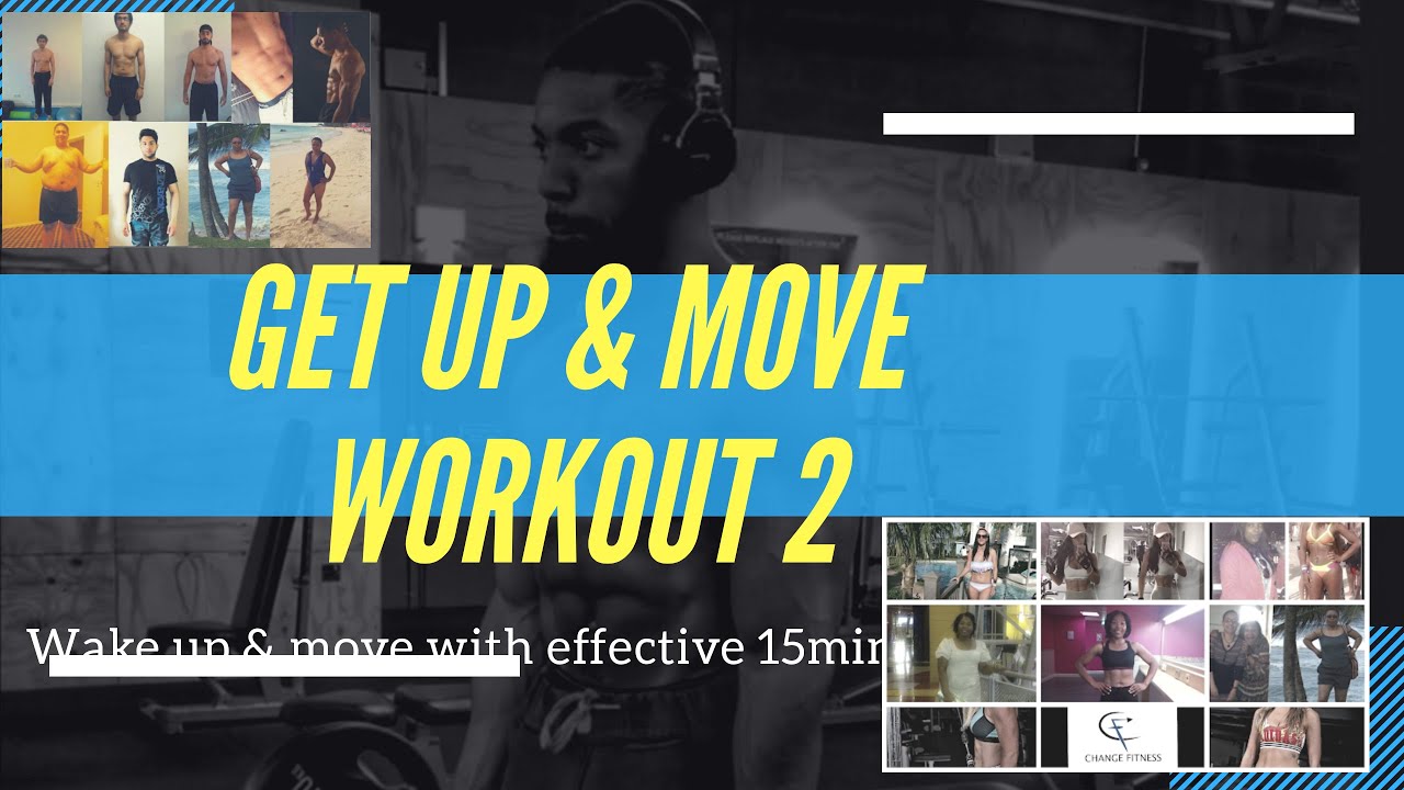 GET UP & MOVE DAY 2-15min Effective Home workout for beginners. - YouTube