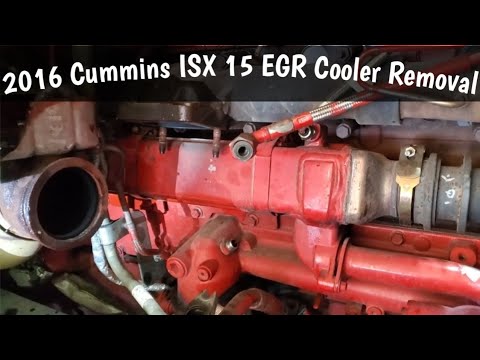 2016 Cummins ISX15 EGR Cooler Removal - YouTube