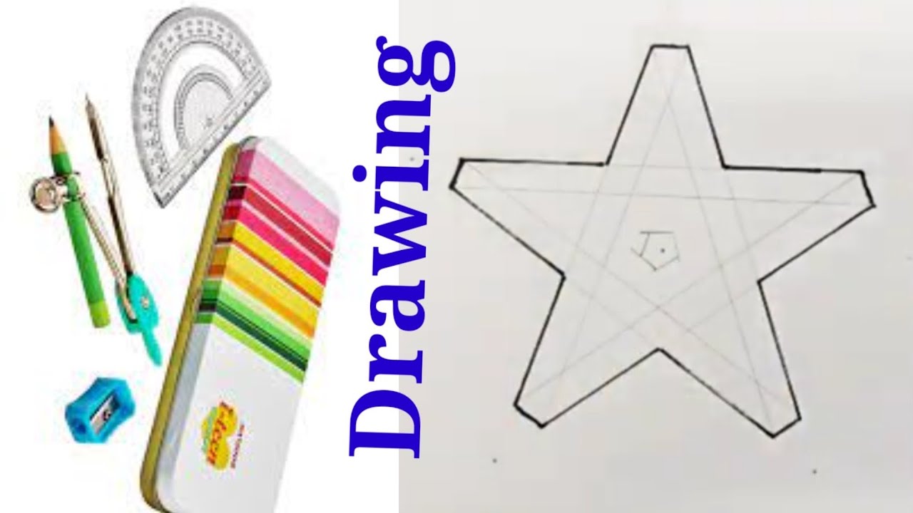 Drawing an impossible 3D star narrated step by step | how to draw 3d ...