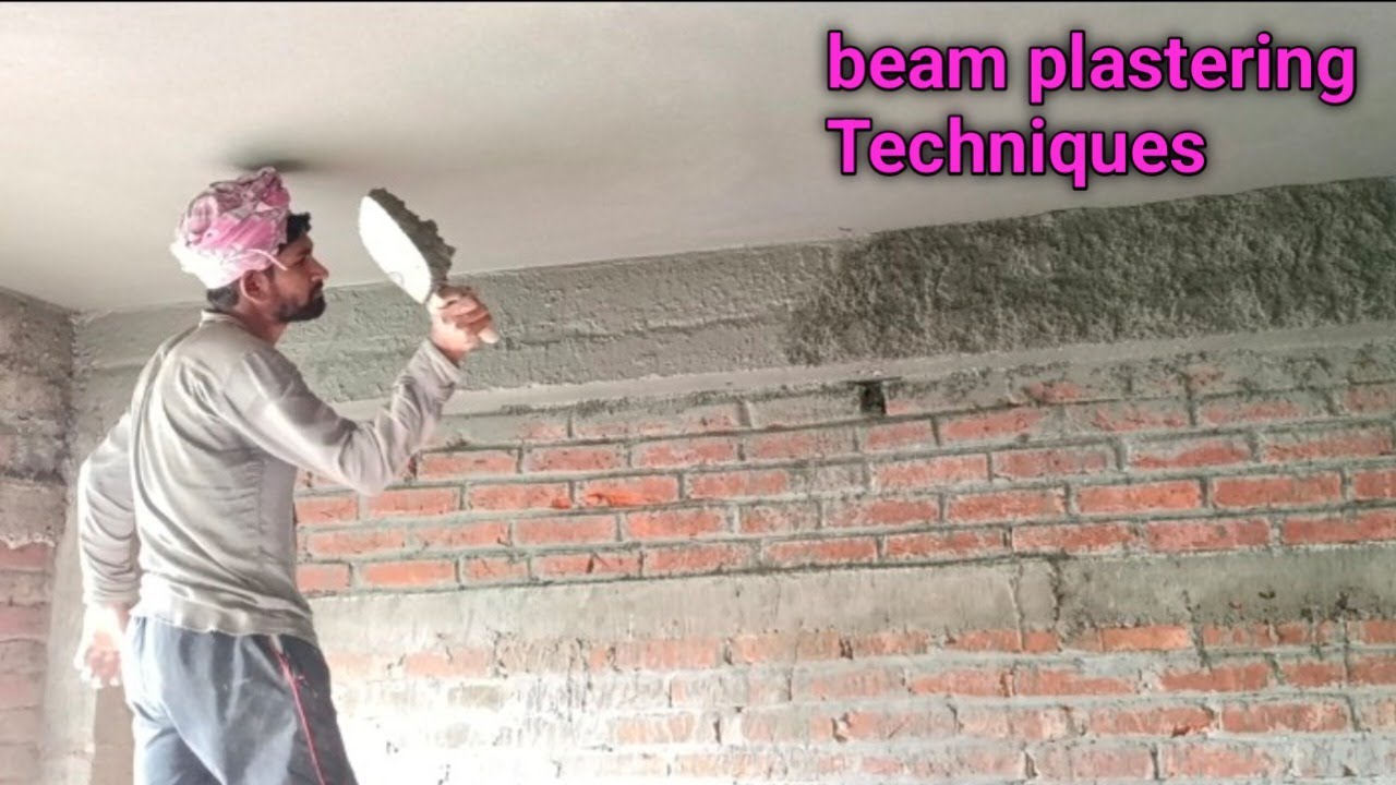 Plastering Techniques of Beam_ Concrete roof beam plaster| perfect ...