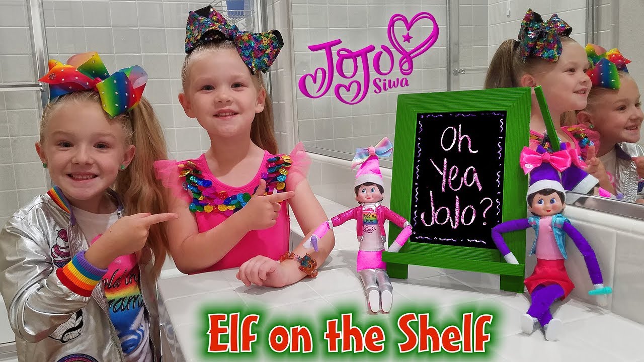 Elf on the Shelf Dressed Up As JoJo Siwa!! Day 9 - YouTube