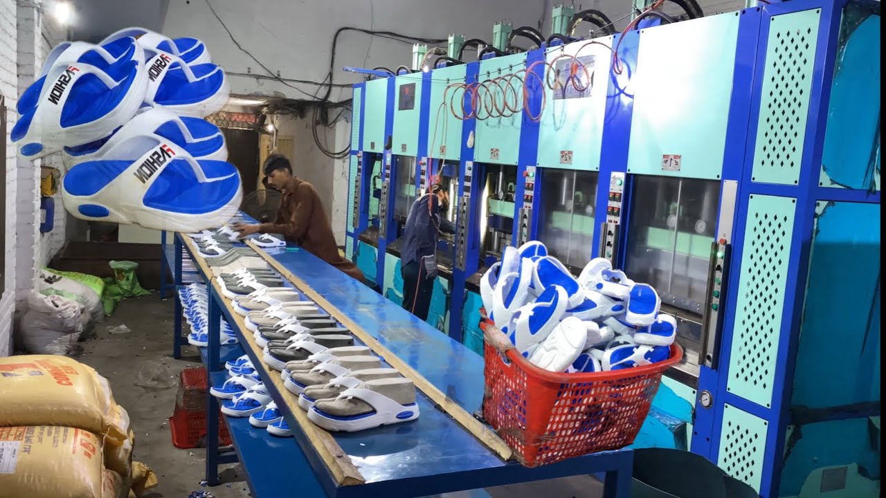 How Slippers Are Made in Factory | Slippers Making Machine | Inside ...