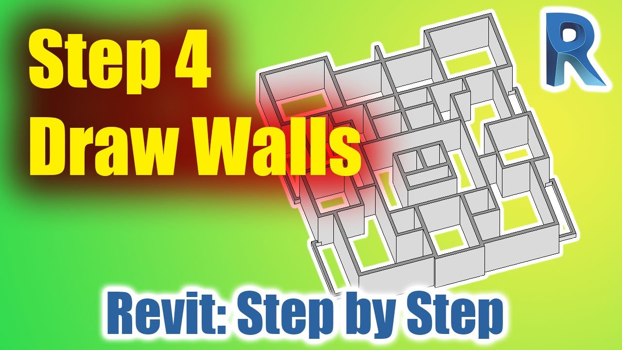 Revit 2020: Draw walls - Step 4 - YouTube