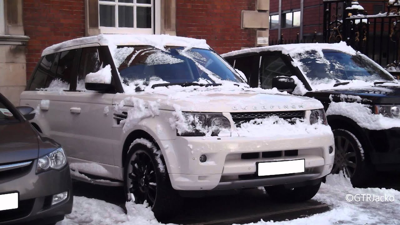 RARE White Overfinch Range Rover Sport in the Snow - YouTube