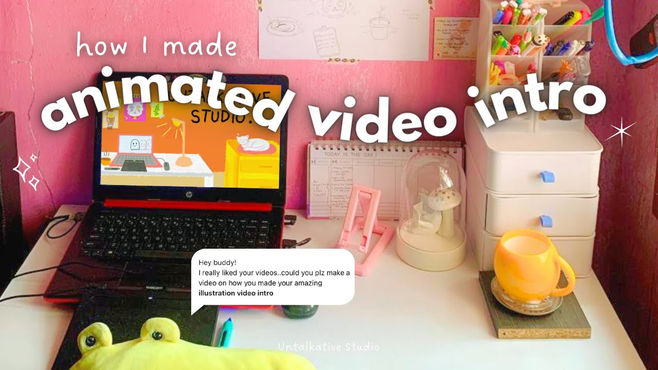 how I made my youtube video intro using Krita 🌸beginner's tutorial ...