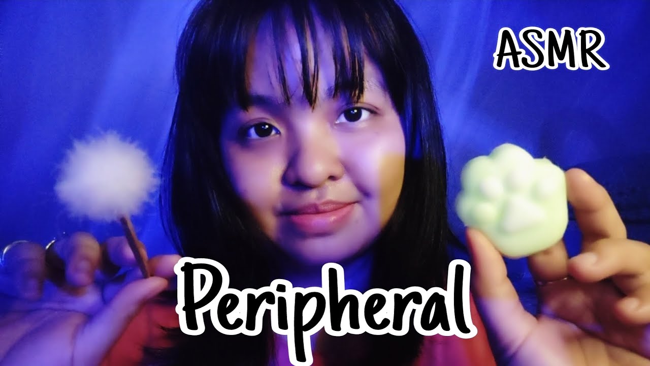 ASMR Visual Trigger (Peripheral) | Light , Mouth Sound , Brush, Hand Movement - YouTube