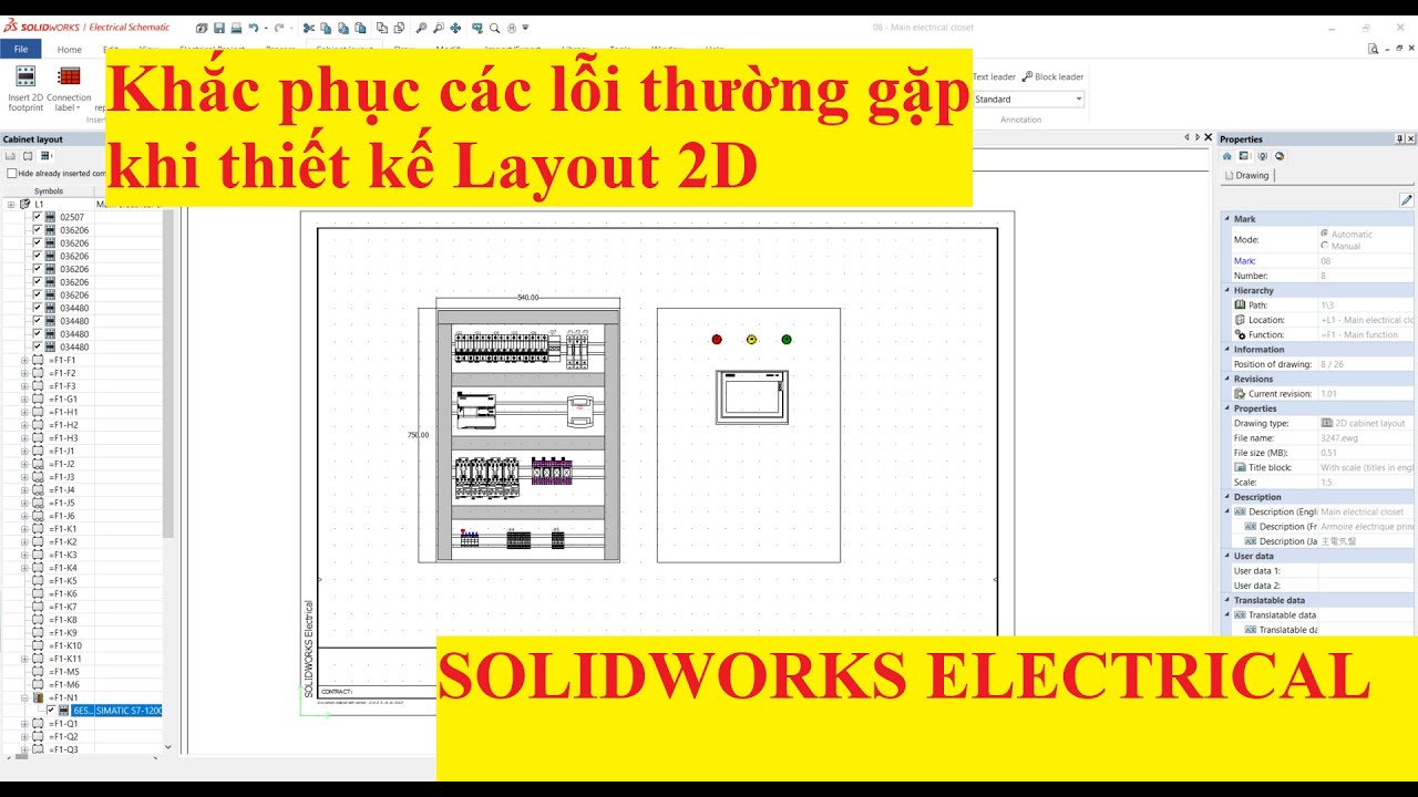 Thiết kế điện SOLIDWORKS ELECTRICAL: Khắc phục một số lỗi khi thiết kế ...