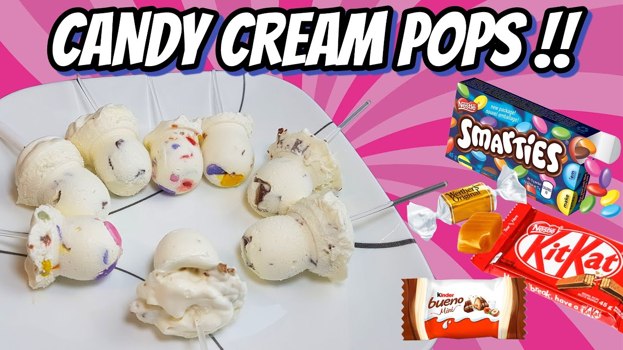 Ice Cream Pops! Use any of your favorite Candy bars! 2 ingredients ice ...
