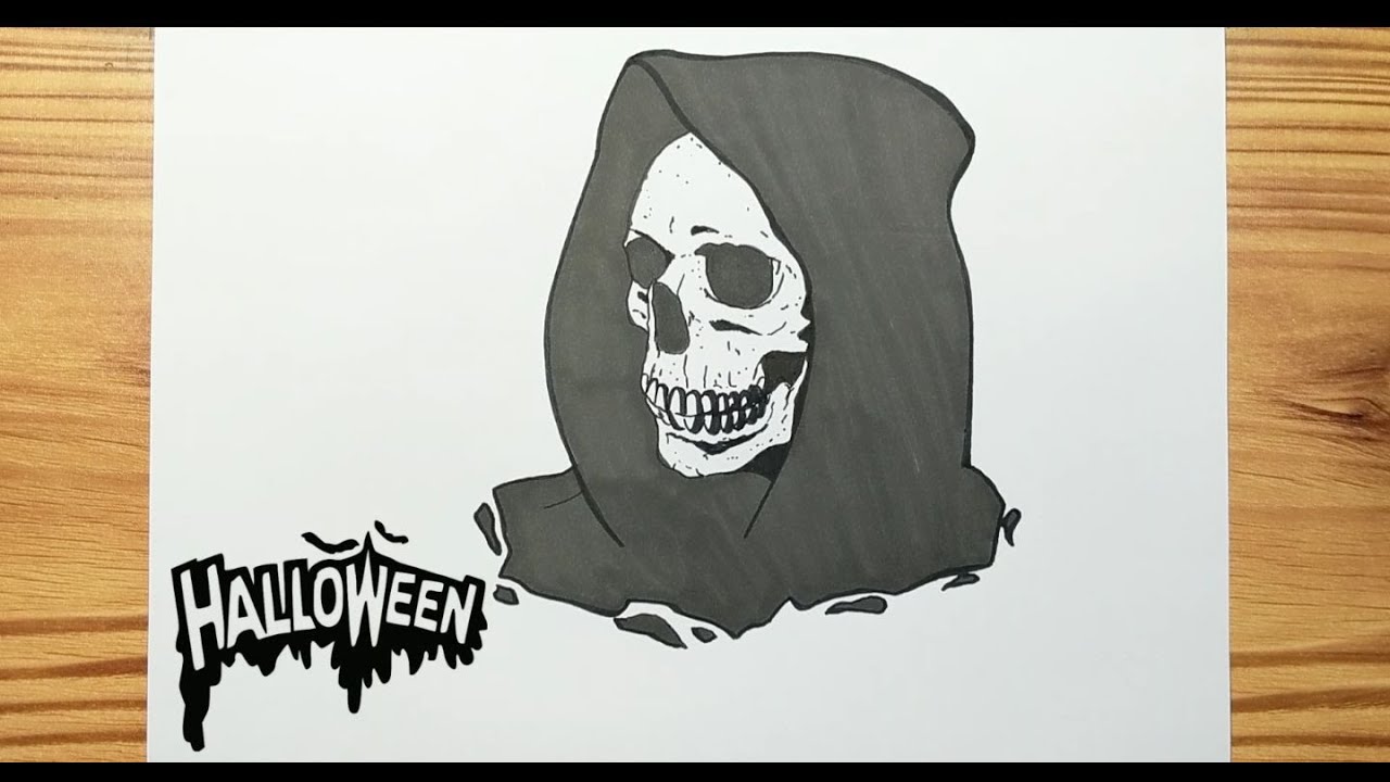 How to drawing REAPER'S HEAD - YouTube