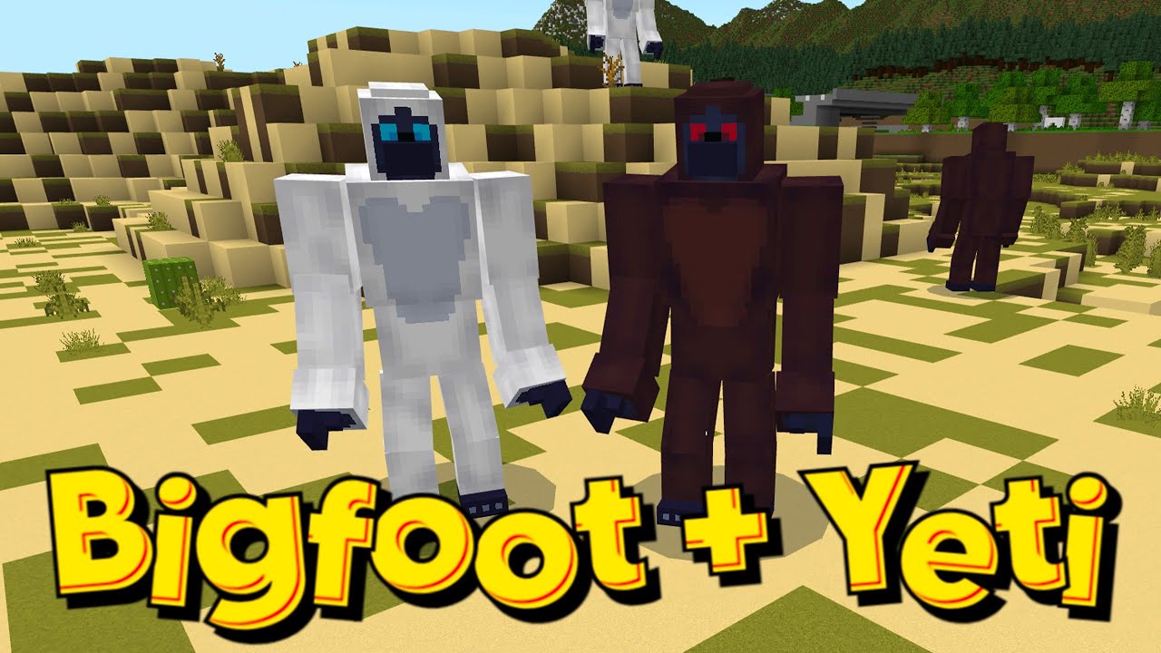 🌲 Discover Bigfoot and Yeti in Minecraft! 👣 Mod Bigfoot + Yeti in Addon ...
