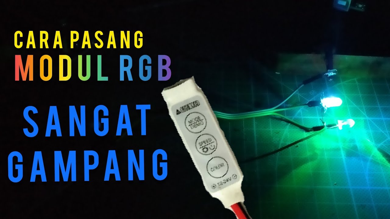 Cara memasang modul LED Strobo RGB untuk layangan - YouTube