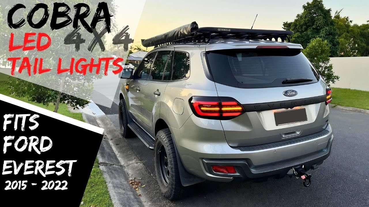 Smoked Black LED Tail Lights Fit Ford Everest 2015 - 2022 Taillights ...