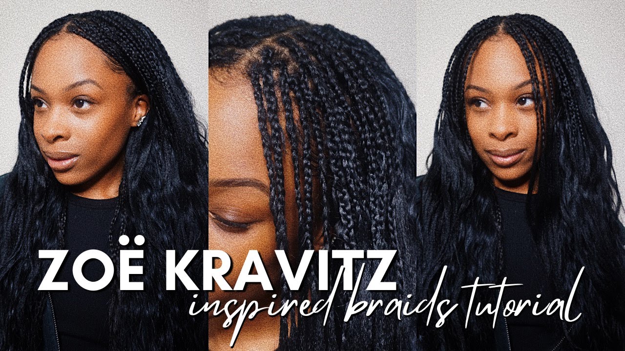 zoë kravitz braids tutorial | sew-in + micro braids | @contentbydom ...