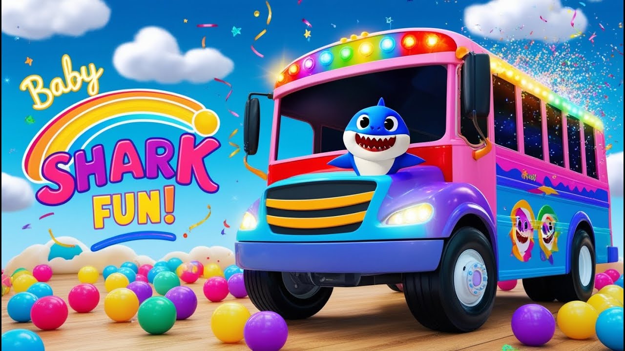 Baby Shark + Bus, Truck, Colour Balls | Fun Kid Songs & Nursery Rhymes ...