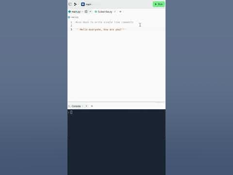How to write Python Comments | ytshort - 01 #pythonshorts #python #pythonprogramming - YouTube
