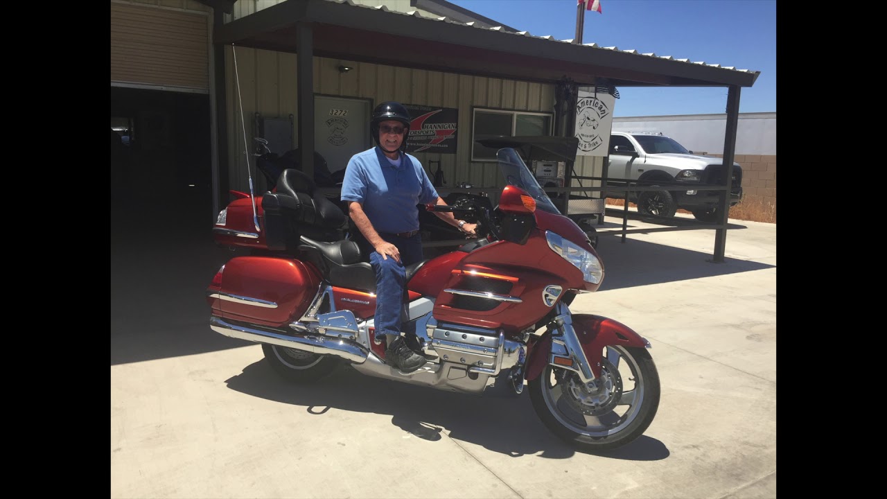 Rob riding his 2007 Honda Goldwing 1800 Motorcycle - YouTube