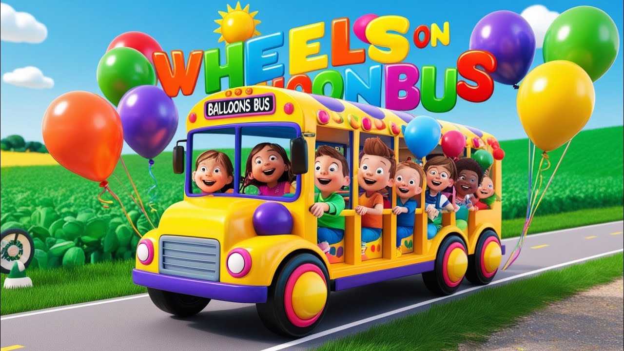 " 🎶 Wheels on the Balloon Bus - Magical Nursery Rhymes Adventure for ...