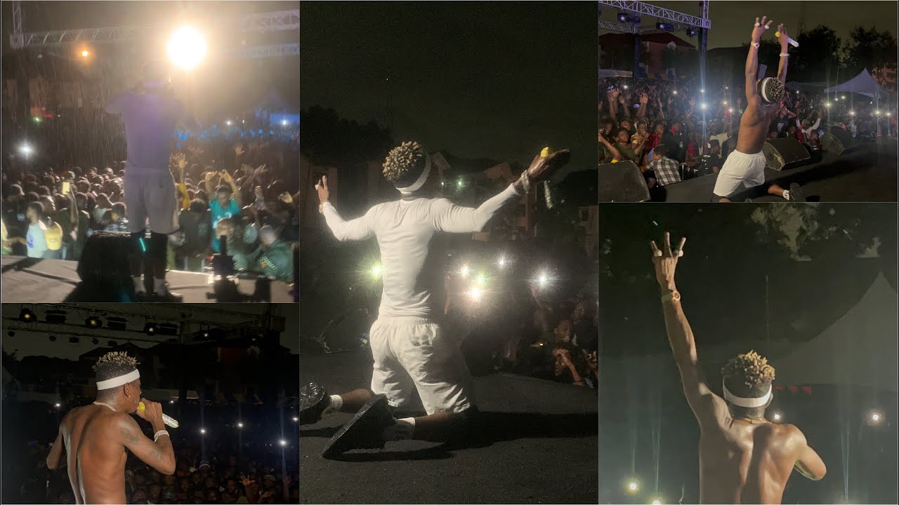 Shatta Wale performs in rain at Legon Pent SRC concert - YouTube