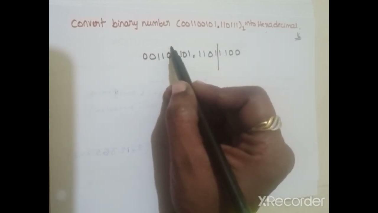 Binary to Hexadecimal conversion with fractional part with example in telugu/@lasya tech - YouTube