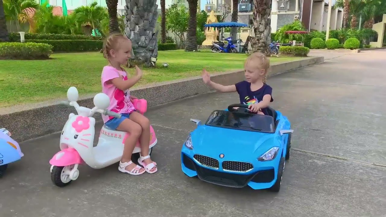 Mili and Stacy Pretend Play with Ride On Cars Toy 2024 - YouTube