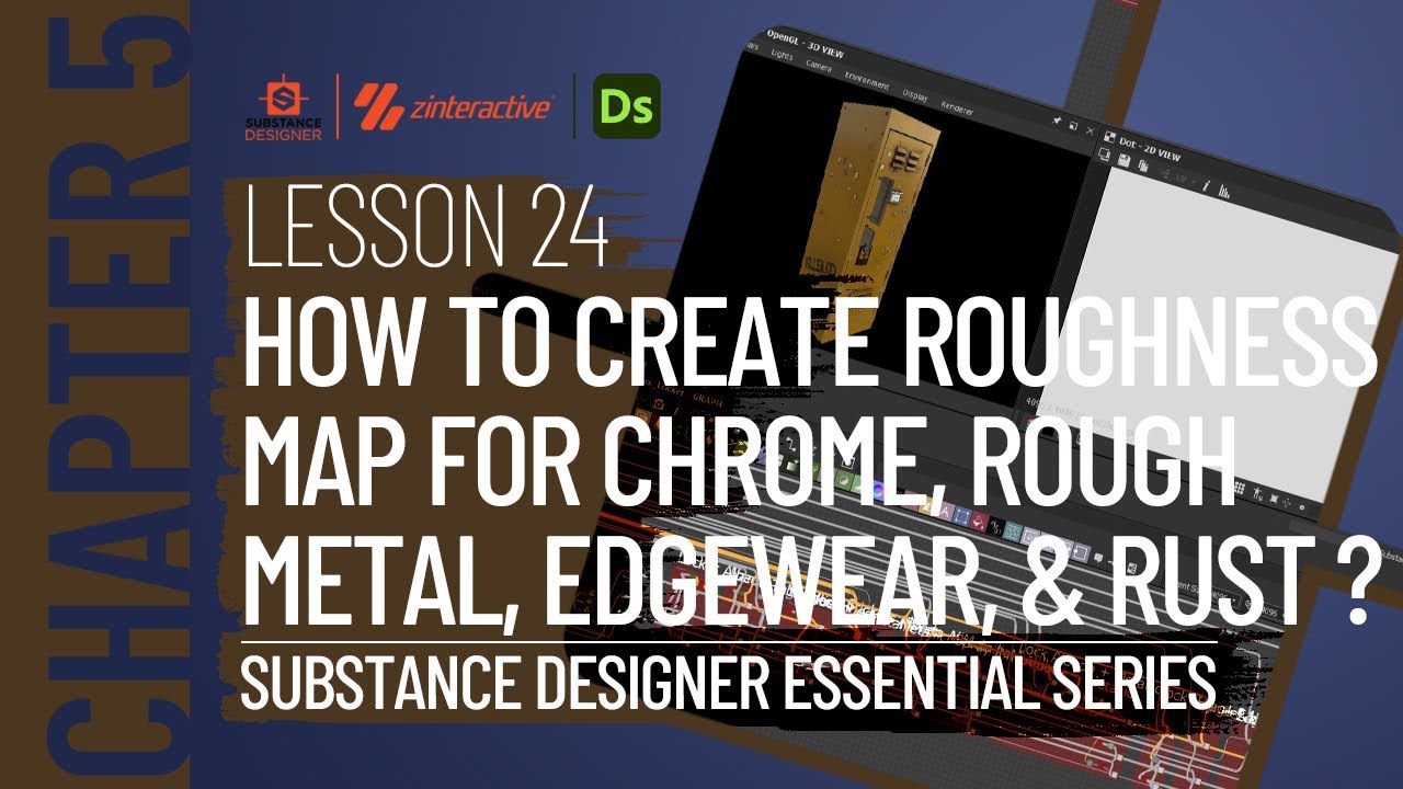 Roughness Map for Chrome, Rough Metal, Edgewear, and Rust | Lesson 24 ...