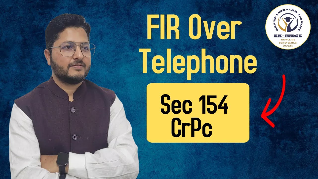 FIR over telephone, Section 154 crpc #judiciaryaspirants - YouTube