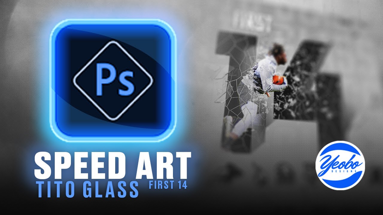 SPEED ART | OFFER GRAPHIC | TITO GLASS - FIRST 14 #adobe # ...