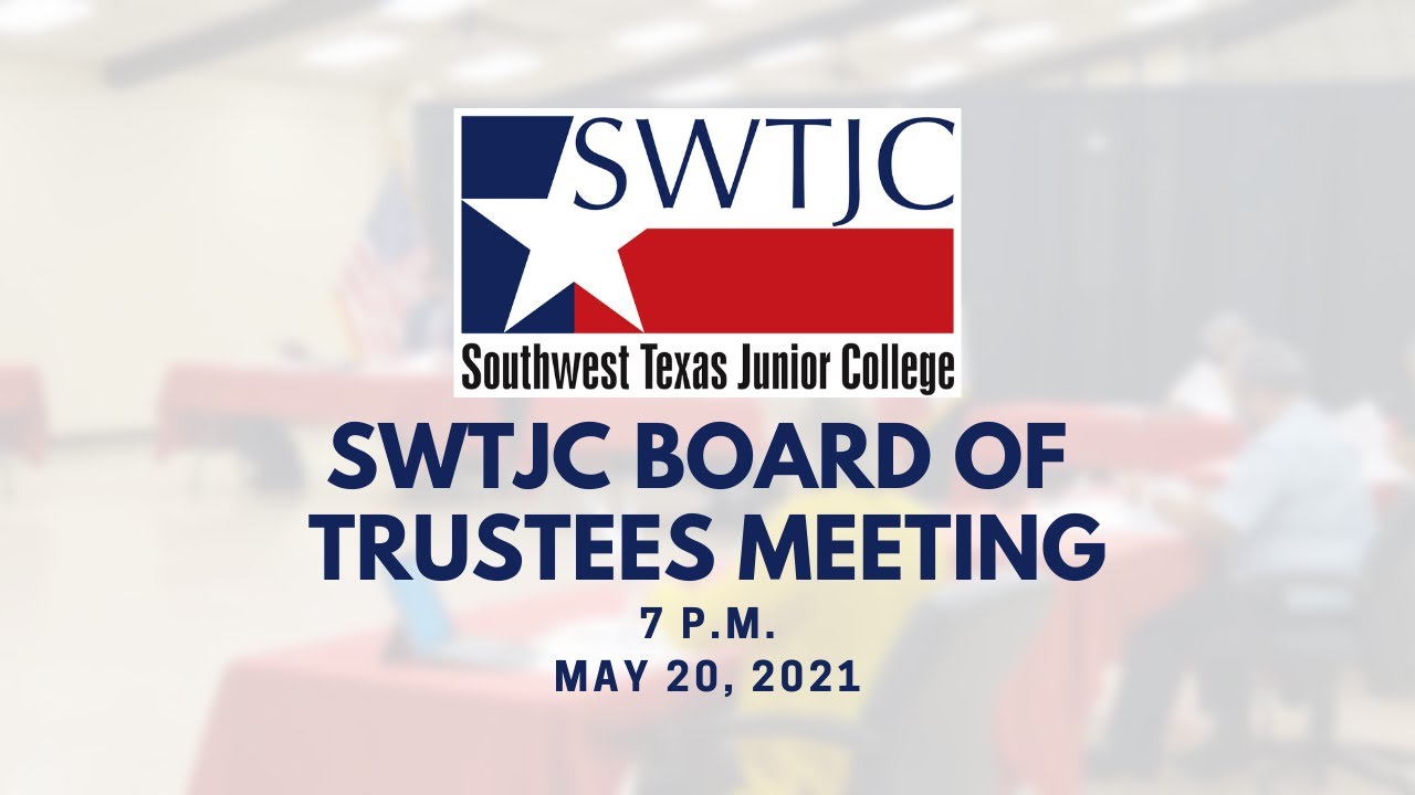 SWTJC Board Meeting - May 2021 - YouTube