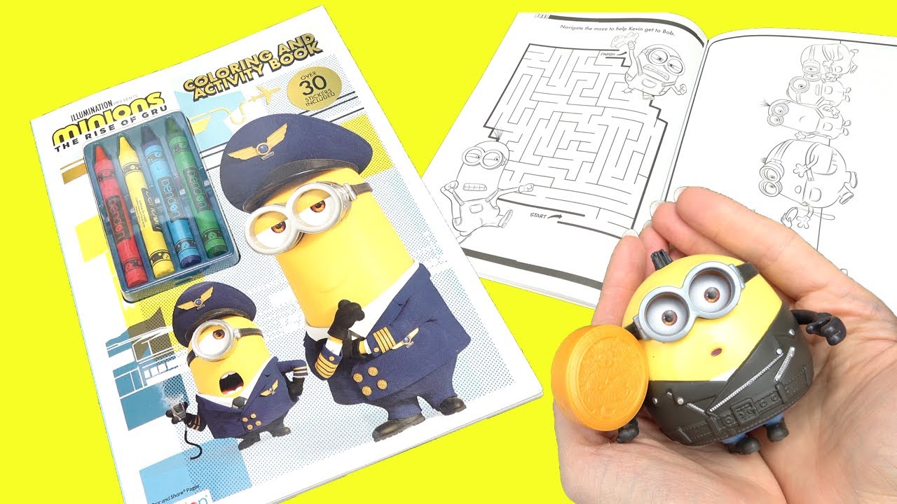 Minions The Rise of Gru Activity Coloring Book with Stuart, Kevin, Otto ...