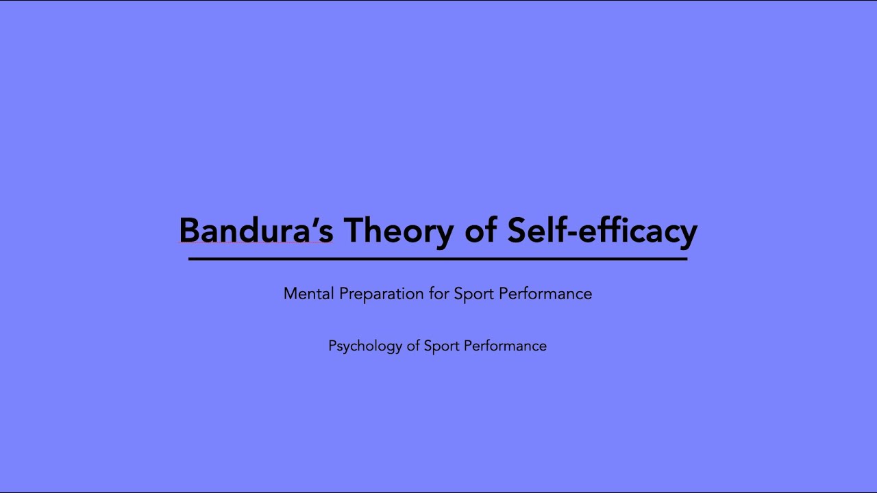 Bandura's Theory of Self-efficacy - YouTube