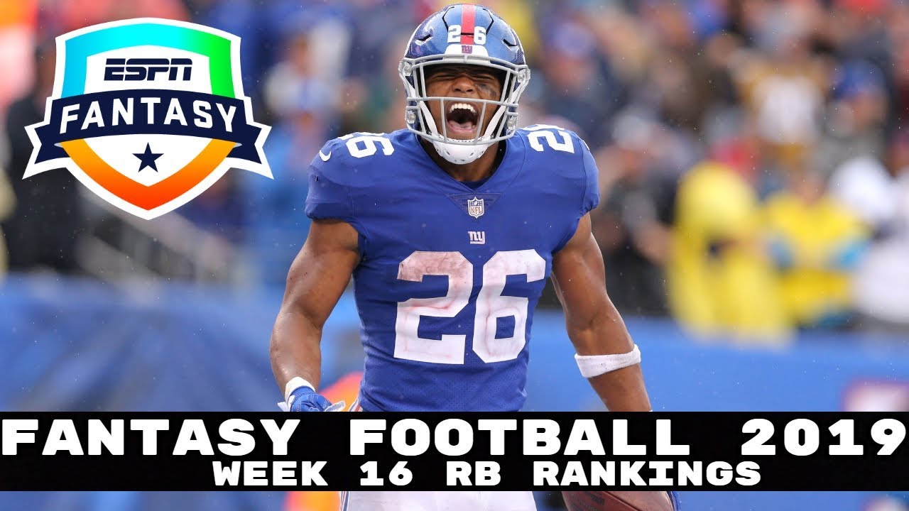 2019 Fantasy Football- Week 16 Running Back Rankings (Top 32) - YouTube