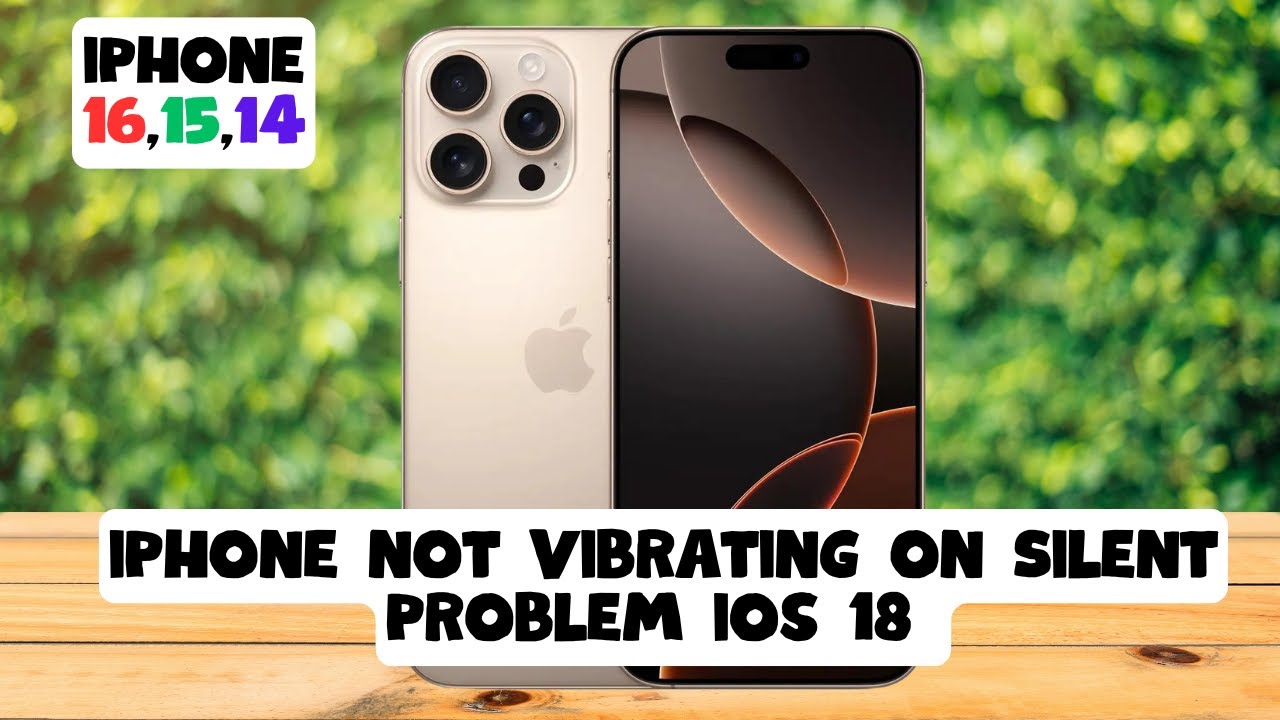 How to Fix iPhone not Vibrating on Silent Problem ios 18 iPhone 16,15 ...